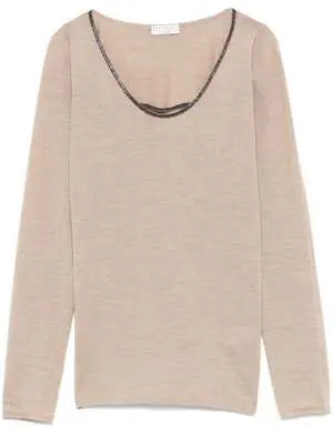 Brunello Cucinelli Bead-trim Top