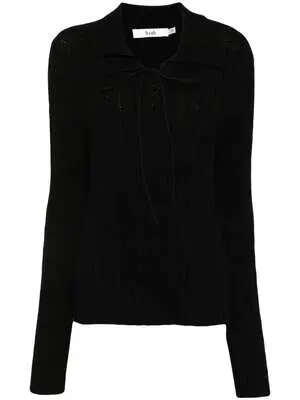 B+AB Lace-up Neck Jumper