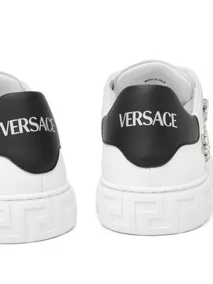 Versace Crystal Greca Sneakers - White