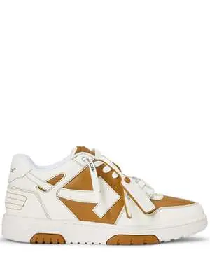 Off-White Leather Sneakers - Brown
