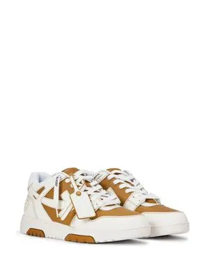 Off-White Leather Sneakers - Brown