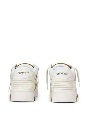 Off-White Leather Sneakers - Brown