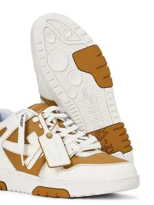 Off-White Leather Sneakers - Brown
