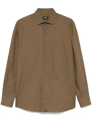 Zegna Cotton Shirt - Brown