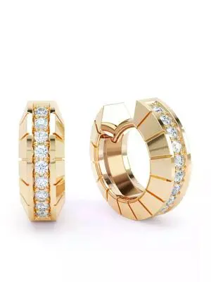 LOEV 14k Diamond Eternity Hoop Earrings - Gold