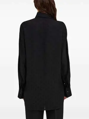 FERRAGAMO Sash-collar Silk Blouse