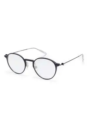Montblanc Round-frame Glasses - Blue