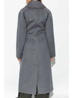 Loewe Felted Double-breasted Coat - Grey