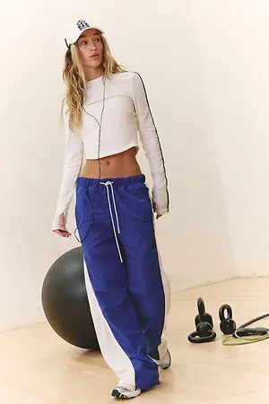 Free People FP Movement Retro Rider Pants Athlete Blue Combo