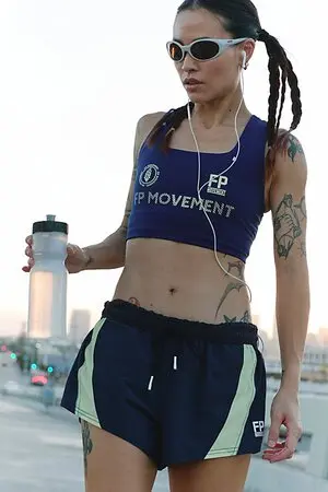 Free People Mini Marathon Shorts - Midnight Navy