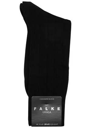 Falke Lhasa Ribbed Socks - Black