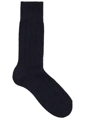Falke Lhasa Ribbed Socks - Navy