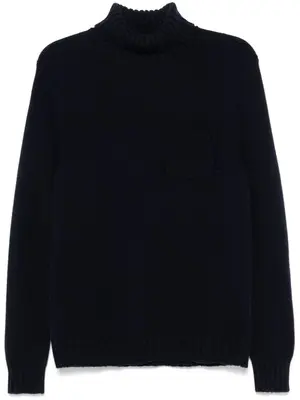 Fedeli Turtleneck Sweater - Blue