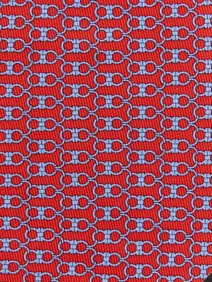 FERRAGAMO Gancini Print Tie - Red