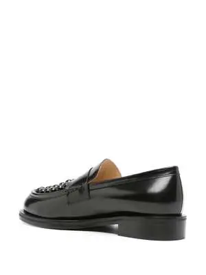 Mach & Mach Stud-embellished Loafers - Black