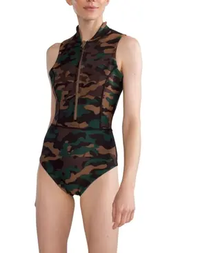 Cynthia Rowley Camo Sleeveless Wetsuit