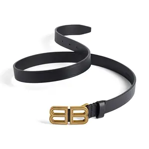 Balenciaga Bb Hourglass Thin Belt - Black
