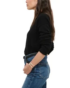 ALEX MILL Taylor Rollneck Cardigan - Black