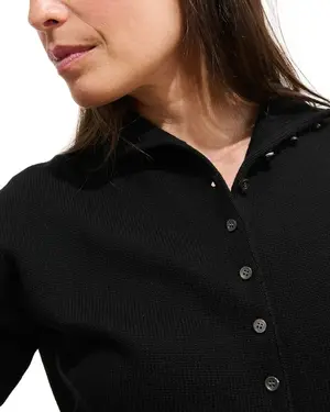 ALEX MILL Taylor Rollneck Cardigan - Black