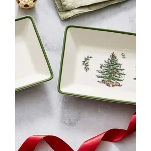 SPODE Christmas Tree Traditional 3 Piece Nesting Tray Set