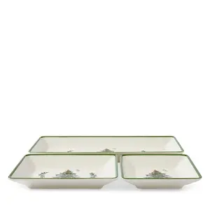 SPODE Christmas Tree Traditional 3 Piece Nesting Tray Set