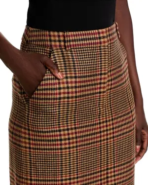 Veronica Beard Maxine Italian Wool Skirt