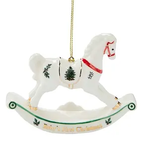 SPODE Christmas Tree Baby's First Horse Ornament 2024