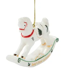 SPODE Christmas Tree Baby's First Horse Ornament 2024
