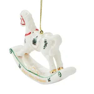 SPODE Christmas Tree Baby's First Horse Ornament 2024