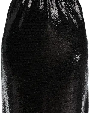 Misook Sequined One Shoulder Midi Dress