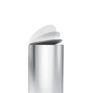 SIMPLEHUMAN 6 Liter Semi-round Bathroom Trash Can With Liner Pocket