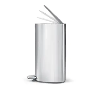 SIMPLEHUMAN 6 Liter Semi-round Bathroom Trash Can With Liner Pocket