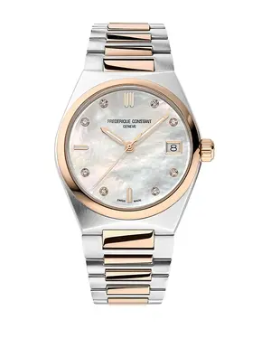 FREDERIQUE CONSTANT Highlife Two-tone Watch, 31mm - White/two-tone