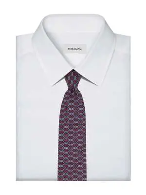FERRAGAMO Patterned Neck Tie - Blue