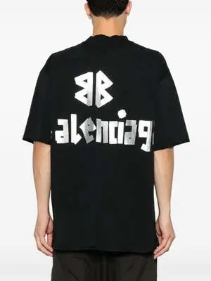 Balenciaga Logo-Tape T-Shirt - Black | Editorialist