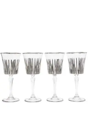 LES-OTTOMANS Platinum Wine Glasses Set - Silver