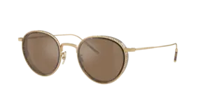 Oliver Spencer Gold Plated Sunglasses - Cognac Mirror
