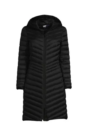 LANDS' END Wanderweight Packable Down Coat - Black