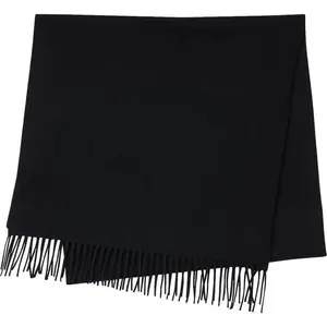 Sandro Wool And Cashmere Scarf - Black
