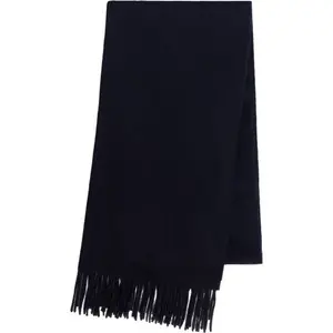 Sandro Wool And Cashmere Scarf - Dark Navy