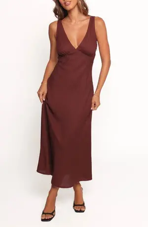 PETAL & PUP Shyla Cotton Dress - Brown