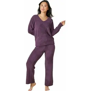 SOFTIES Solid Marshmallow V-Neck Lounge Set Fig