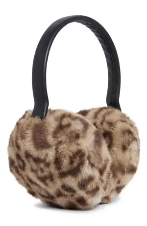 Apparis Esme Leopard Faux Fur Earmuffs Light Leopard