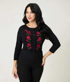 Unique Vintage Embroidered Knitwear For Women