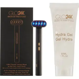 GLO24K 6-in-1 Beauty Therapy Wand +conductive Hydra Gel - Na