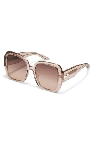 Quay Full Glam 56mm Square Sunglasses - Doe/ Brown Fawn