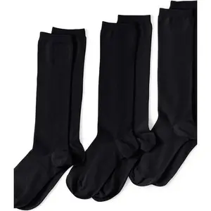 LANDS' END 3-pack Basic Trouser Socks - Black