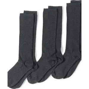 LANDS' END 3-pack Basic Trouser Socks - Charcoal Heather