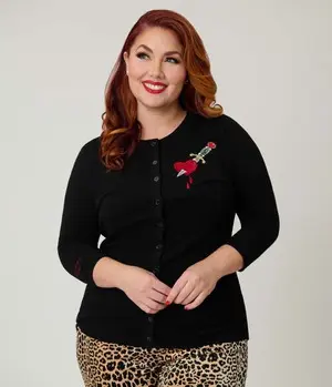Unique Vintage Embroidered Knitwear For Women