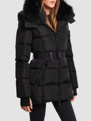 Sam. Luxe Soho Belted Down Jacket - Matte Black
